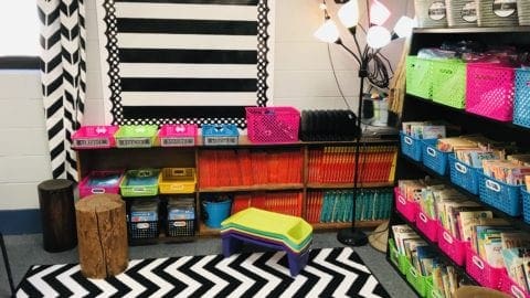 Classroom Reveal | Farmhouse Flair Neon Tile Classroom Decor | Hollie ...
